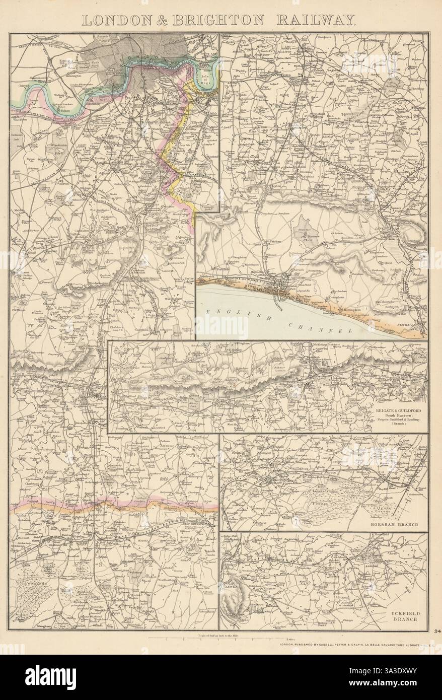 Map england 19th century railway hi-res stock photography and images ...