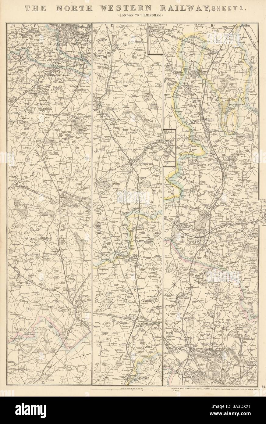 Map england 19th century railway hi-res stock photography and images ...