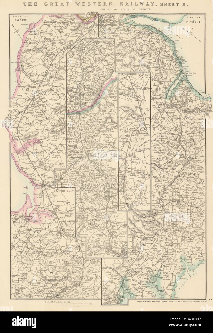 Map england 19th century railway hi-res stock photography and images ...
