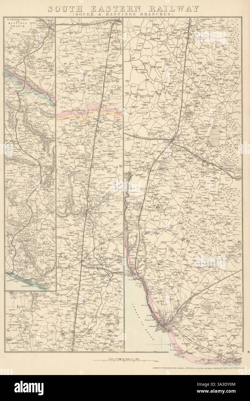 Map england 19th century railway hi-res stock photography and images ...