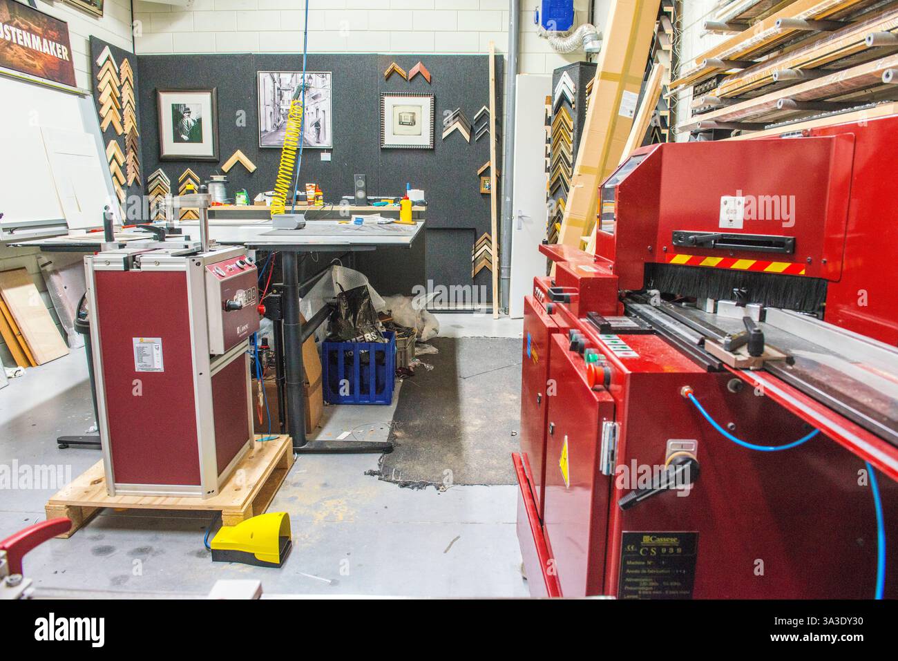 Framemaker s workshop Gorle, Netherlands. A framemakers workshop filled ...