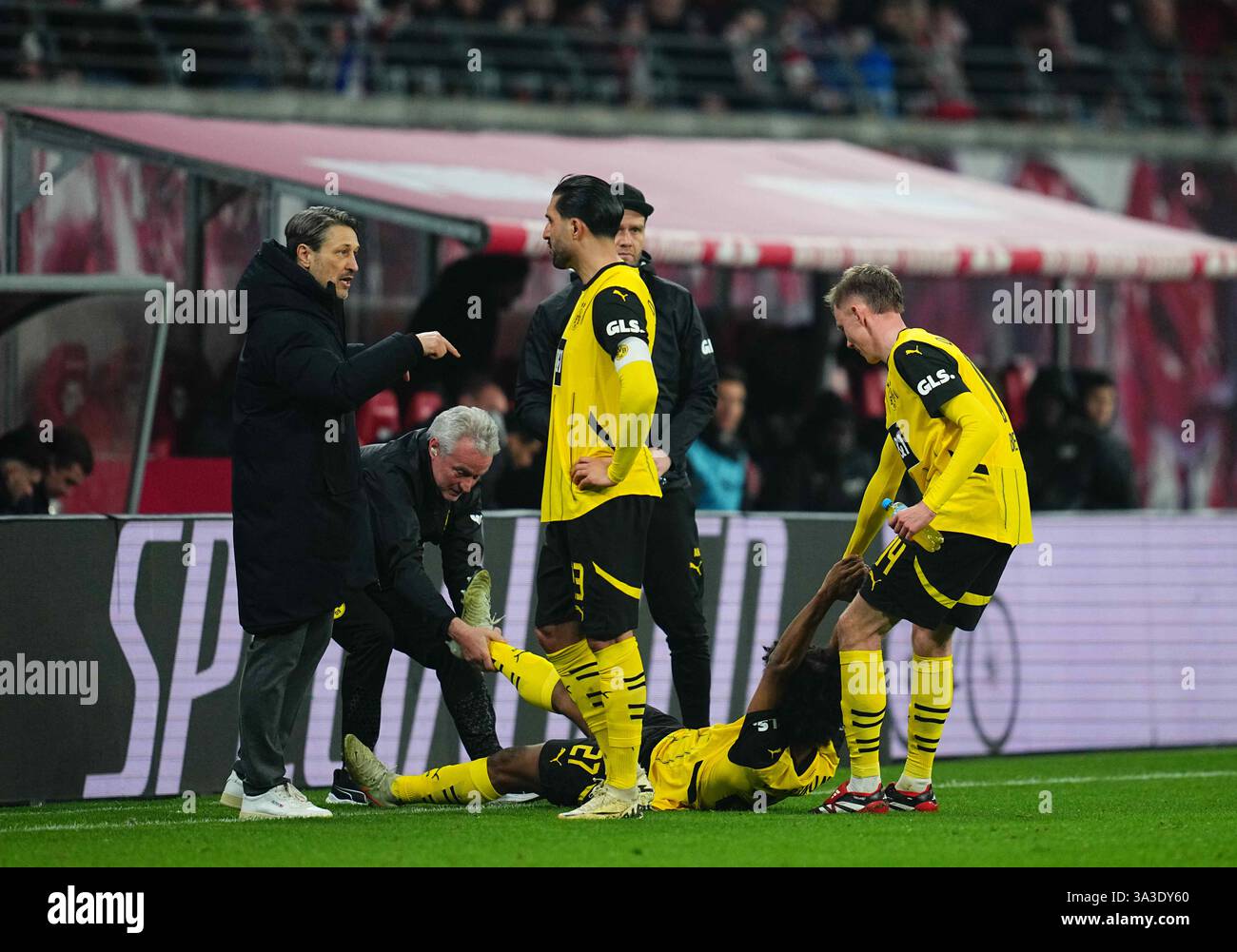 Red Bull Arena, Leipzig, Germany. 15th Mar, 2025. Karim Adeyemi of ...