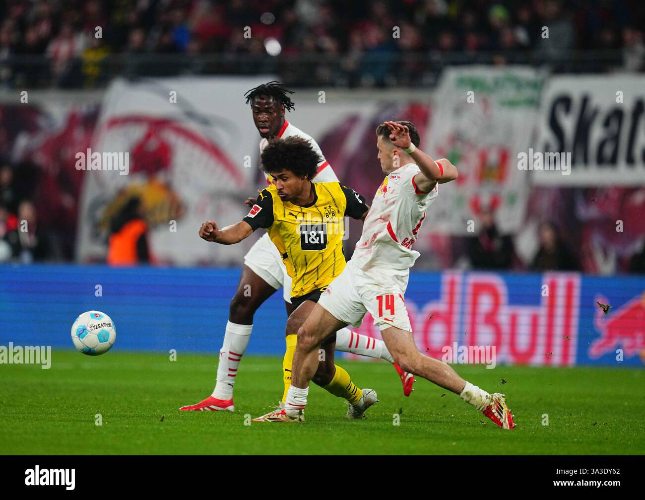 Red Bull Arena, Leipzig, Germany. 15th Mar, 2025. Karim Adeyemi of ...