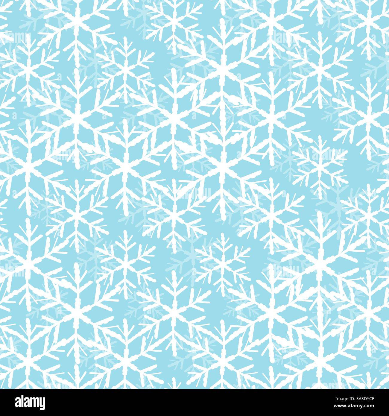 Winter seamless pattern with white snowflakes on color background ...