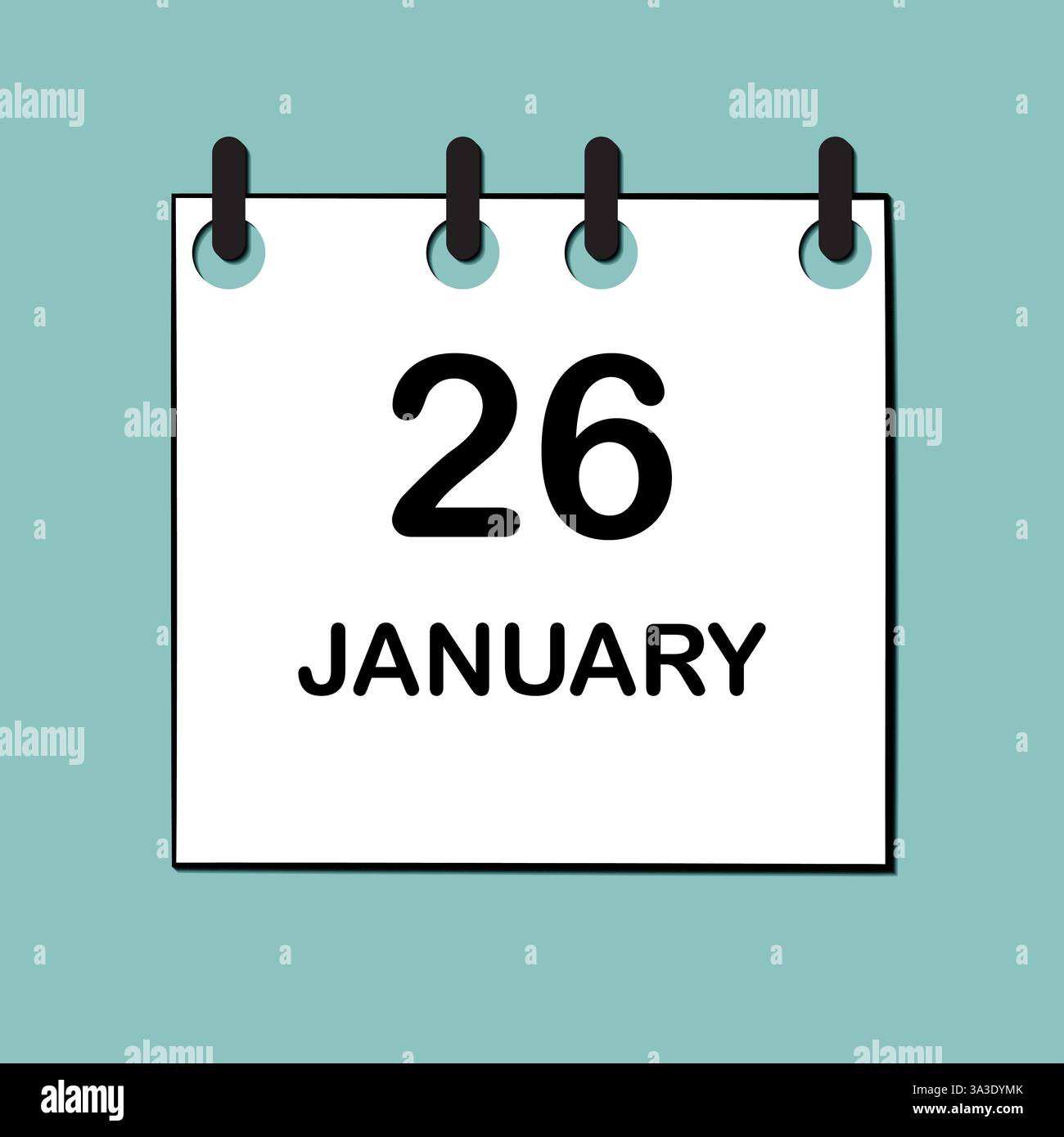 January 26. Daily Calendar icon for design. Simple design for business ...