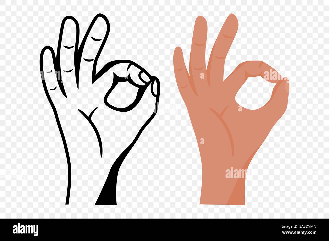 OK Hand Gesture, Vector Illustration. Approval, Agreement, Perfection ...