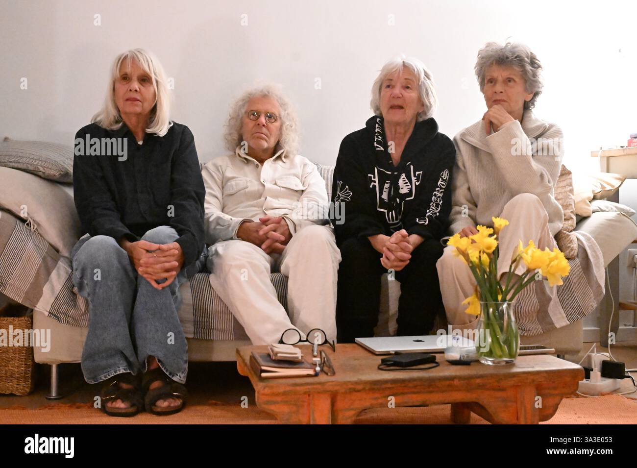 Munich, Germany. 14th Mar, 2025. Gisela Getty (l-r), Rainer Langhans ...