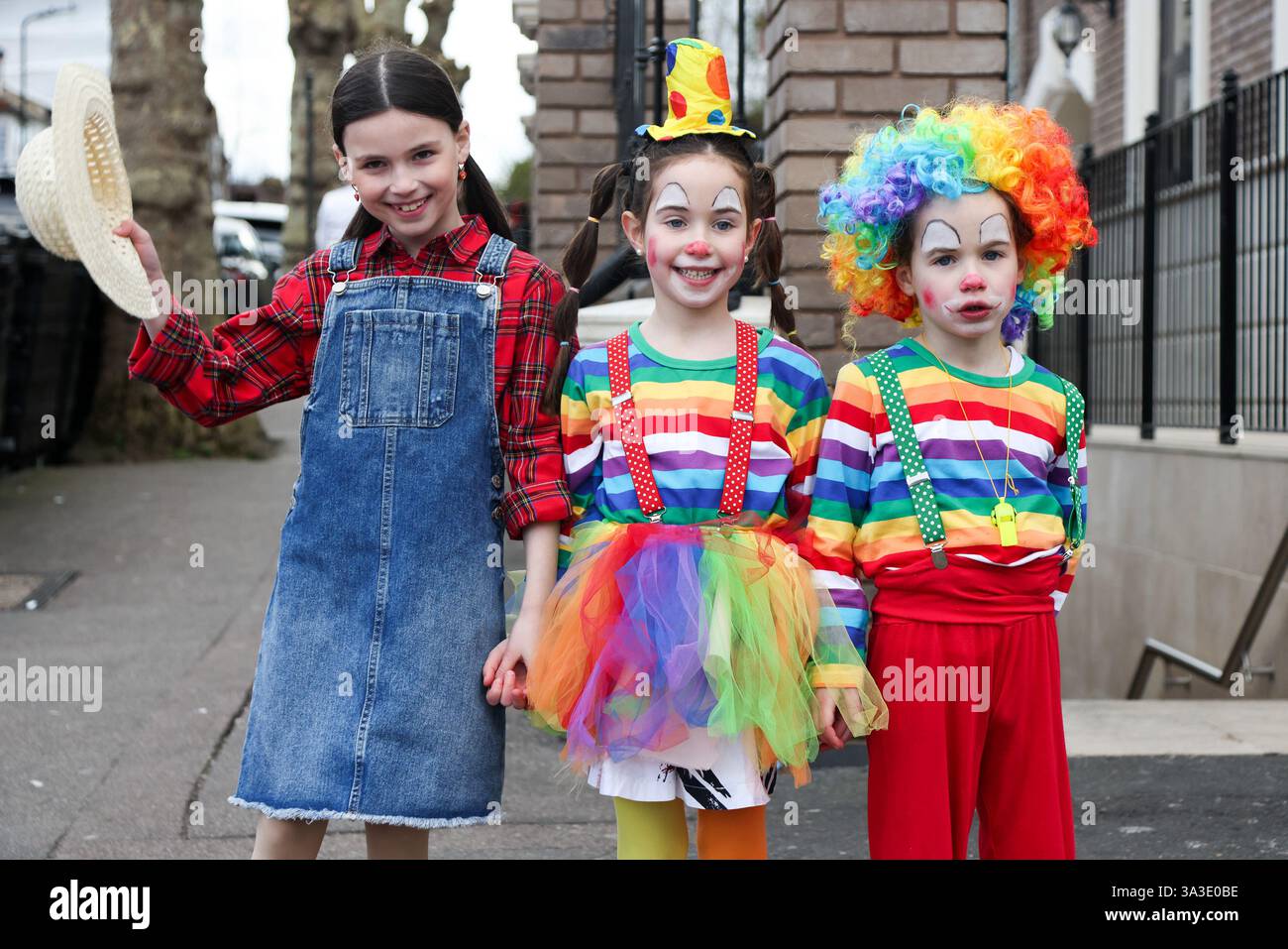 March 14, 2025, London, United Kingdom: Orthodox Jewish children ...