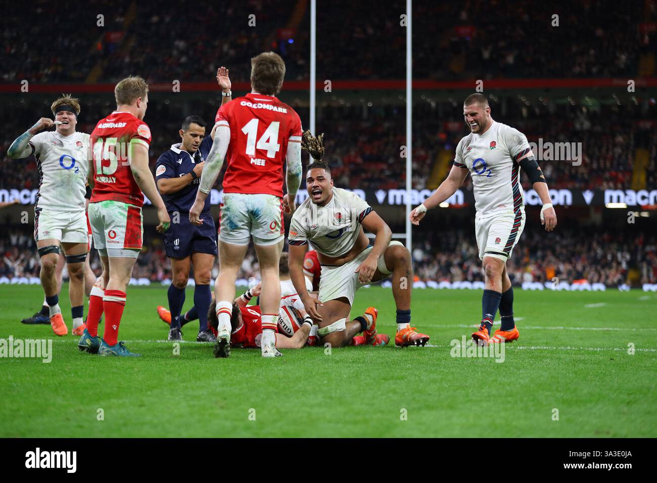 Cardiff, UK. 15th Mar, 2025. Chandler Cunningham-South of England ...