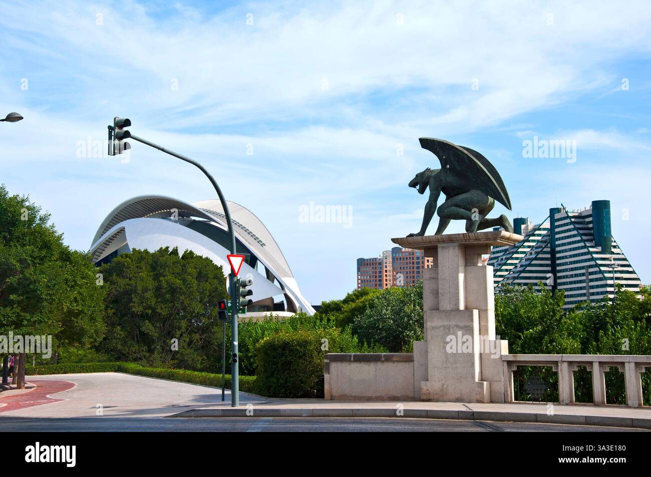 Winged demon, Demonnio alado, sculpture designed by artist Salvador ...