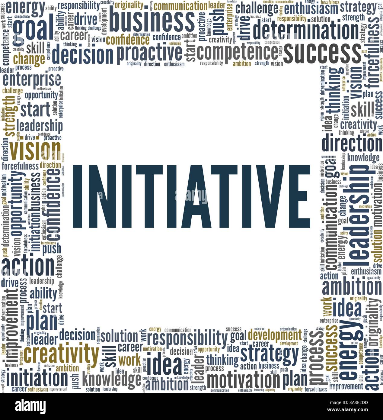 Initiative vector illustration word cloud isolated on a white ...