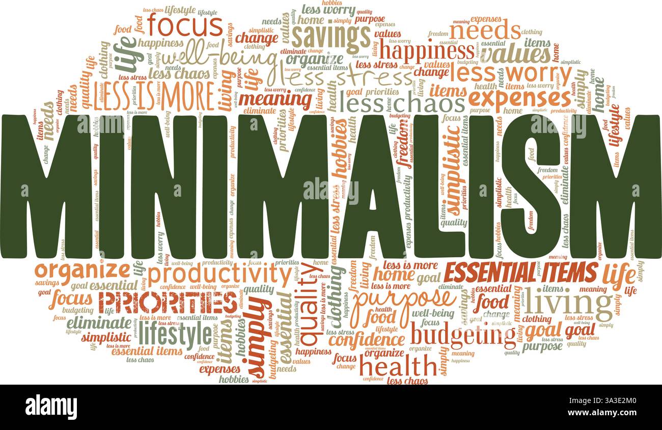 Minimalism vector illustration word cloud isolated on a white ...