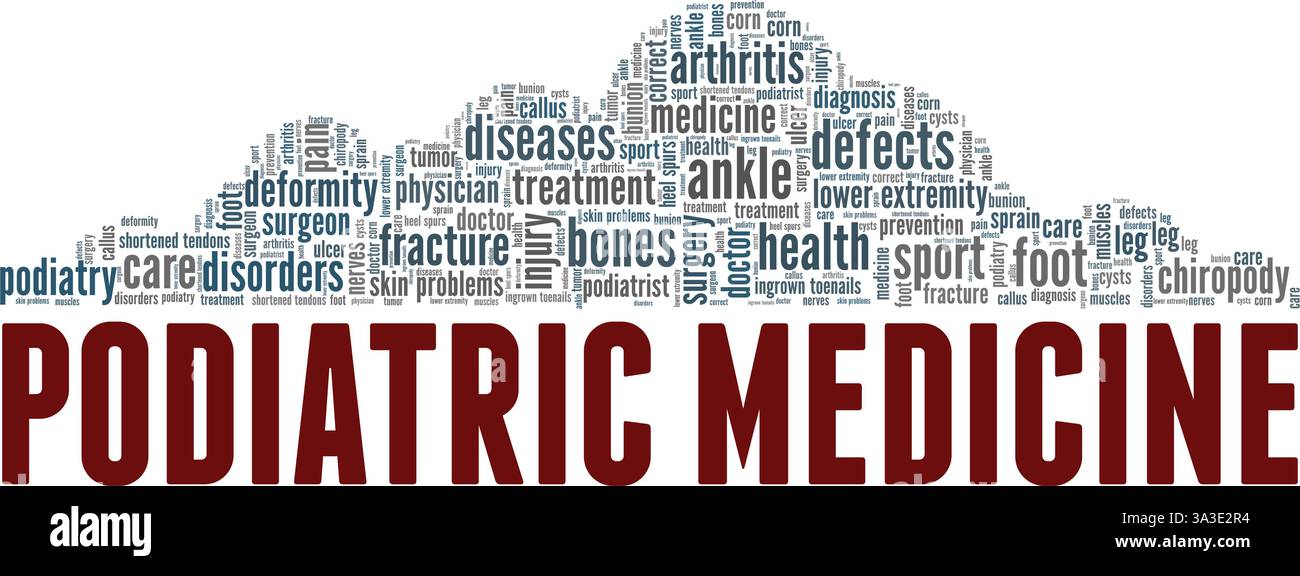 Podiatry - Podiatric Medicine vector illustration word cloud isolated ...