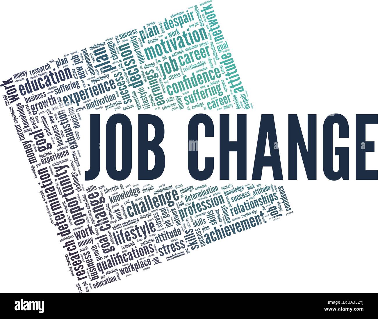 Job Change vector illustration word cloud isolated on white background ...