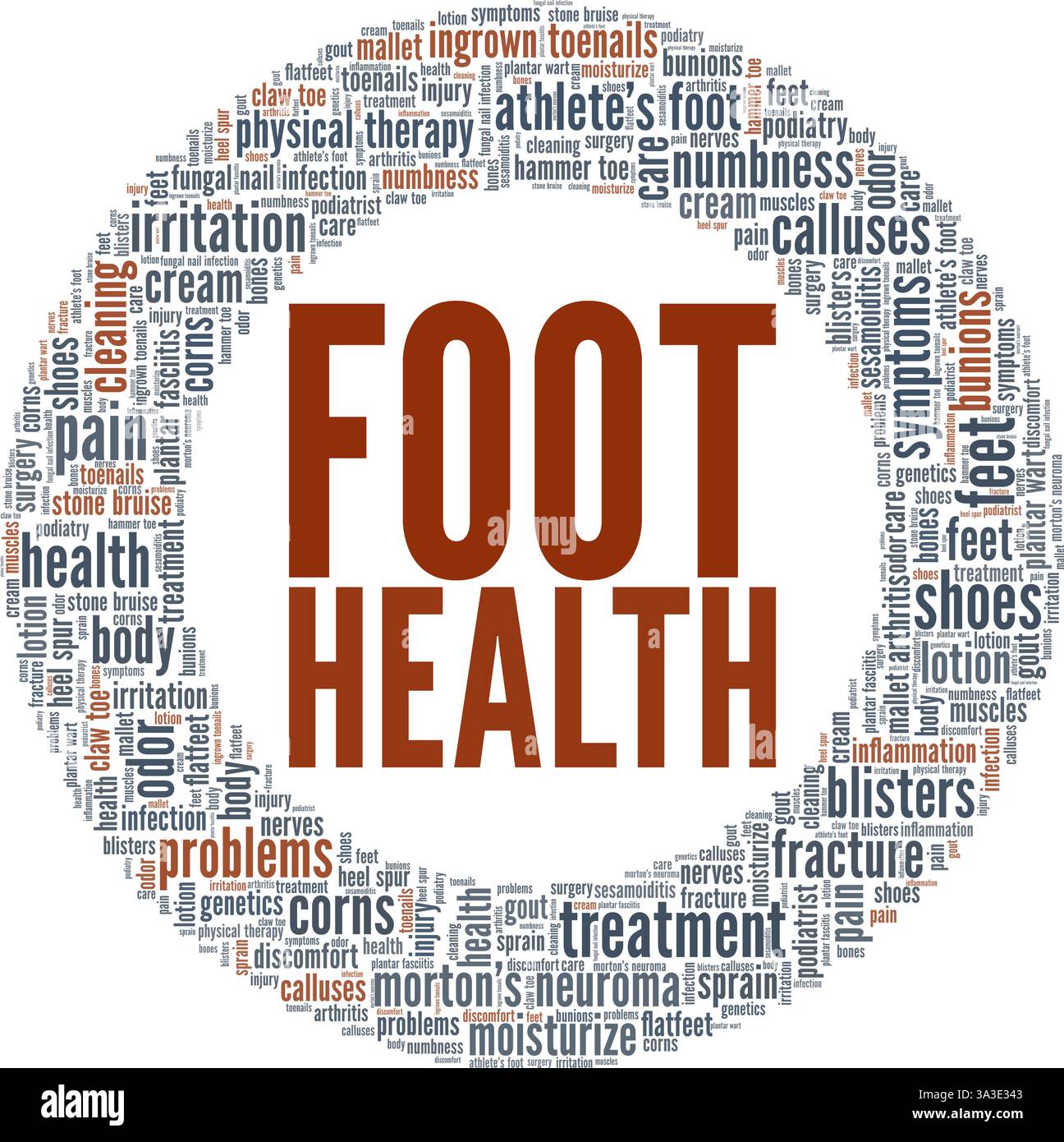 Foot Health vector illustration word cloud isolated on white background ...