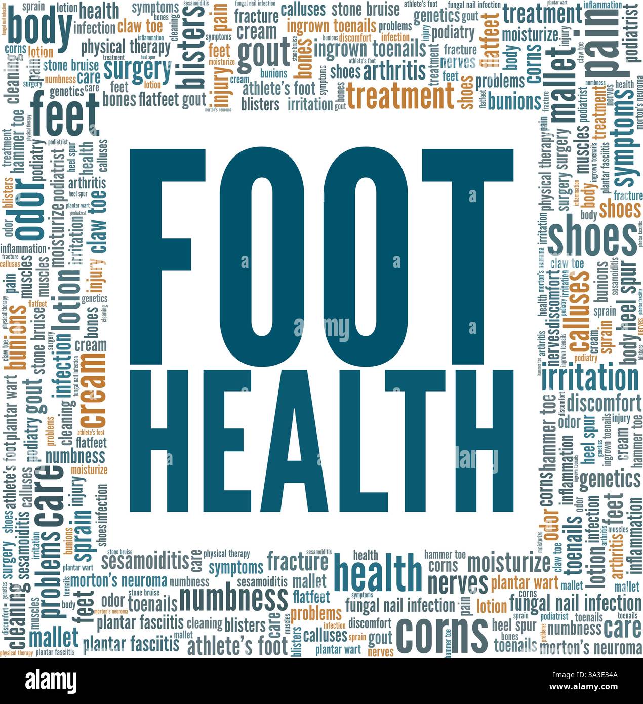 Foot Health vector illustration word cloud isolated on white background ...