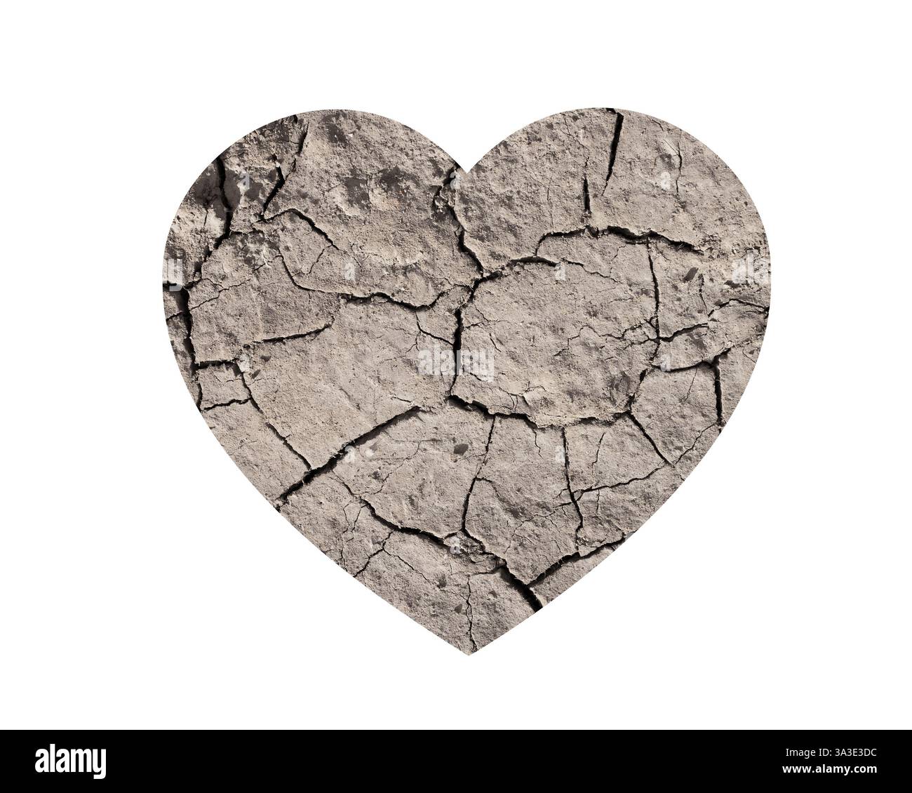 Dry love heart as metaphor for being unhappy single, lack of love ...