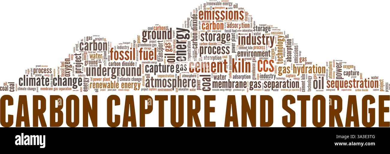 Carbon Capture and Storage - CCS vector illustration word cloud ...