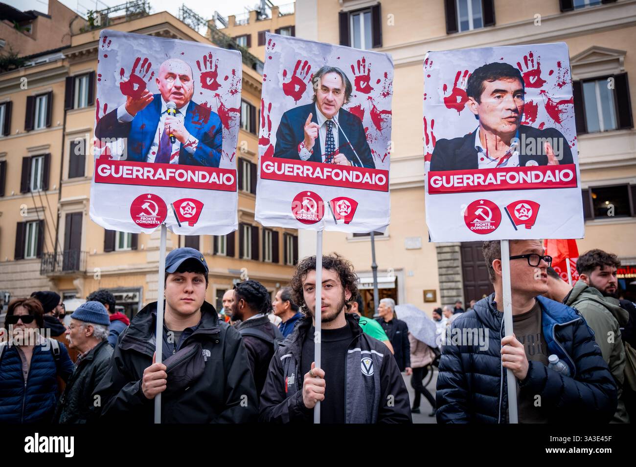 Rome, Rm, Italy. 15th Mar, 2025. Thousands take part in the march ...
