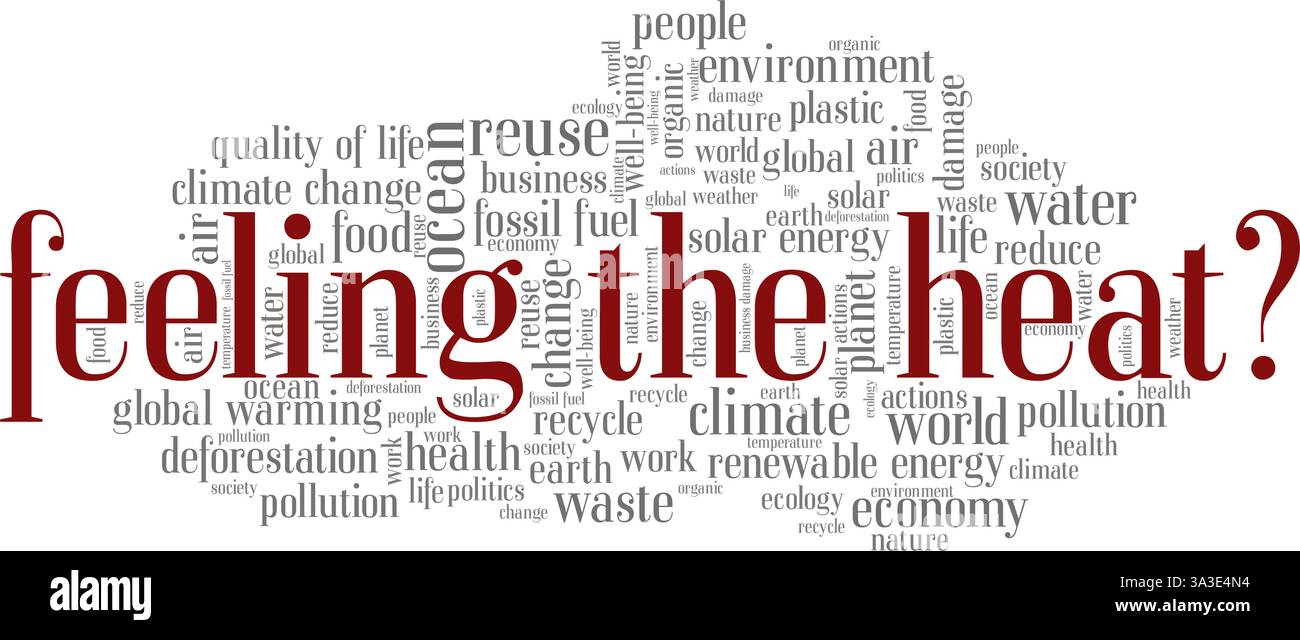 Feeling the Heat? - Environmental and Global Warming Awareness vector ...