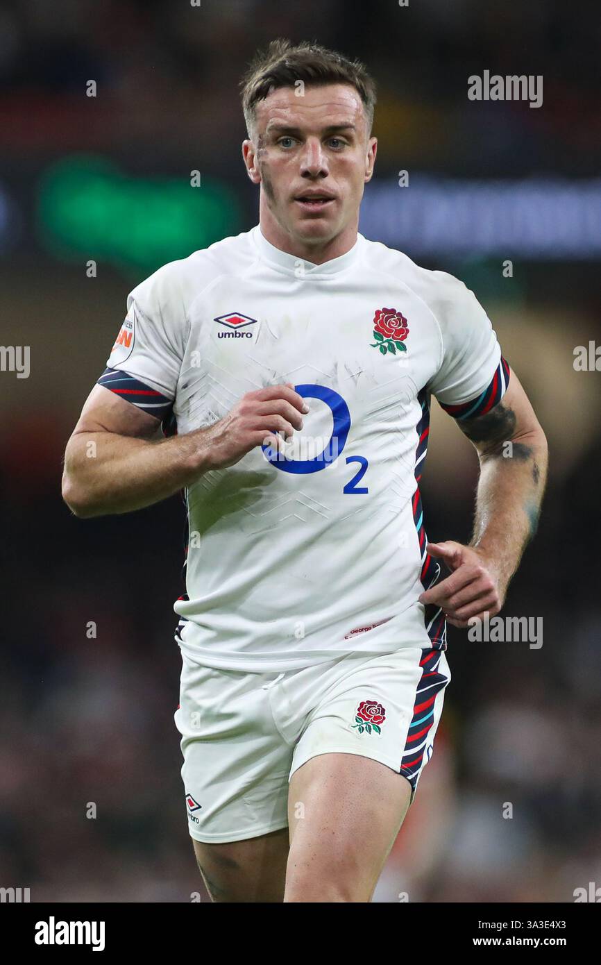 George Ford of England during the 2025 Guinness 6 Nations match Wales vs England at Principality ...
