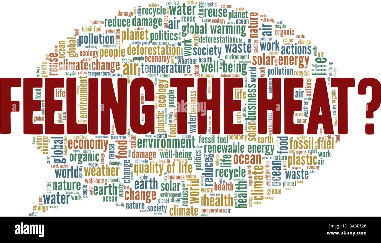 Feeling the Heat? - Environmental and Global Warming Awareness vector ...