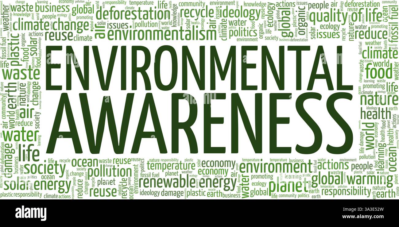 Environmental Awareness vector illustration word cloud isolated on ...