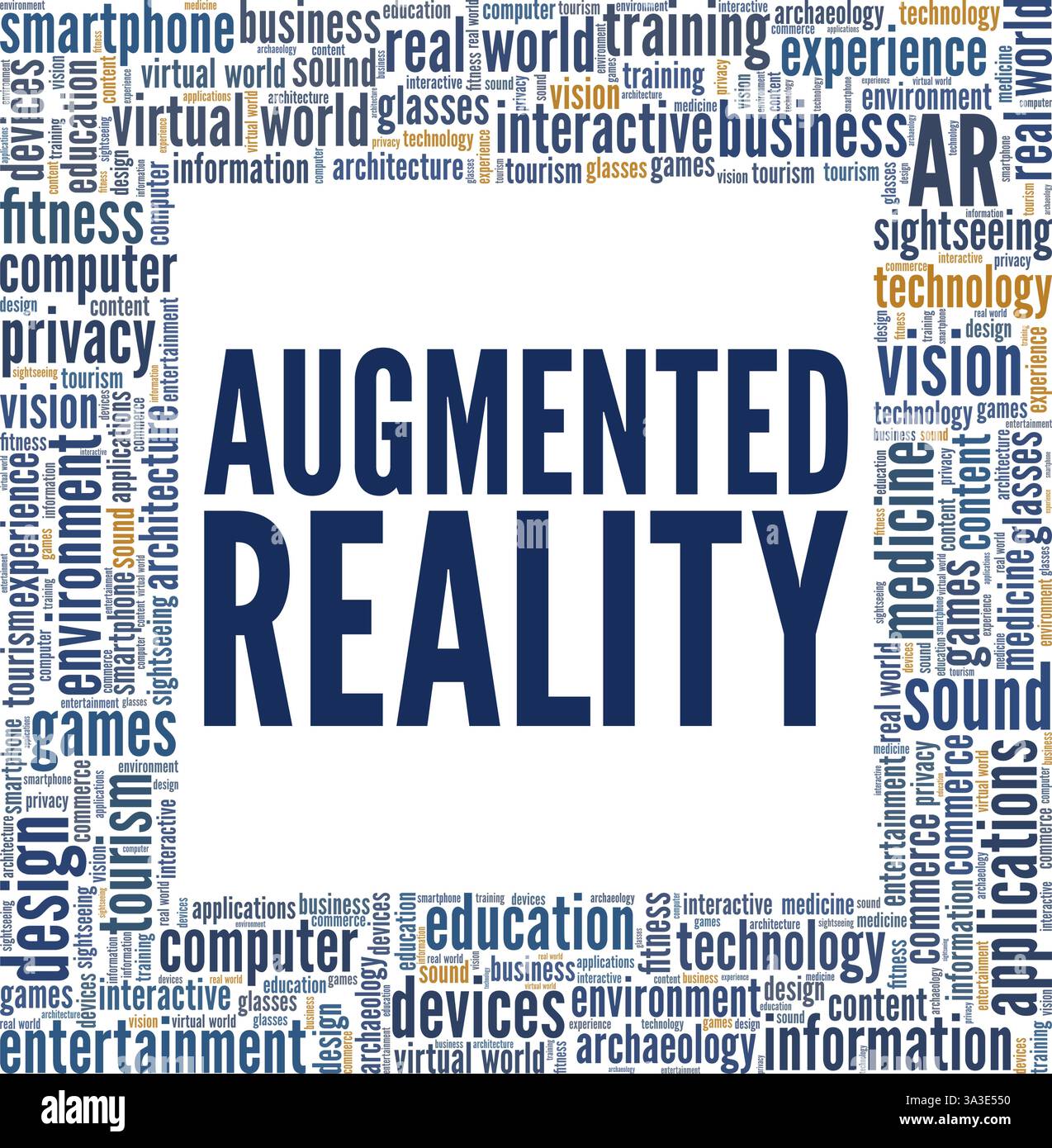 Augmented Reality vector illustration word cloud isolated on white ...