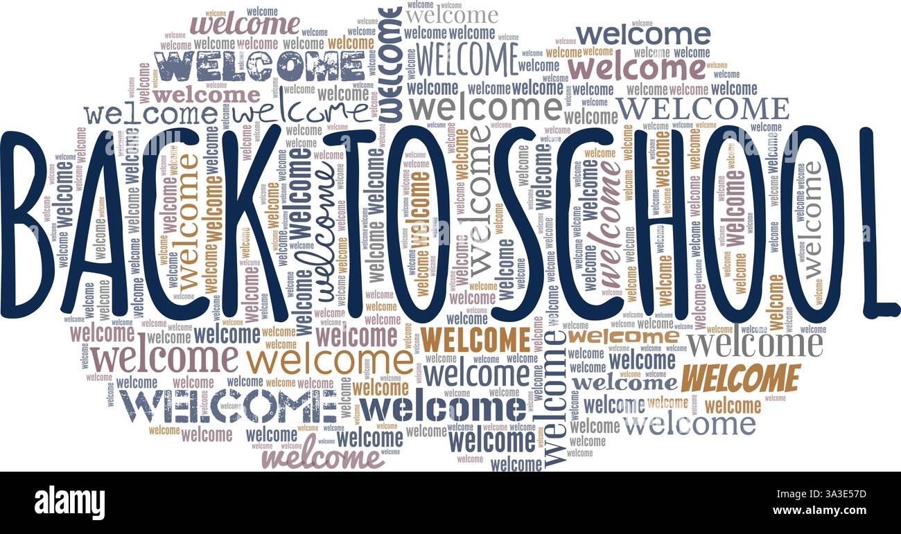 Back to School vector illustration word cloud isolated on white ...