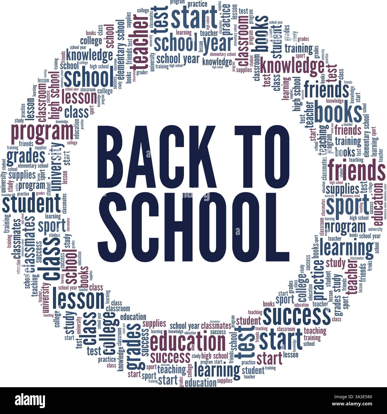 Back to School vector illustration word cloud isolated on white ...