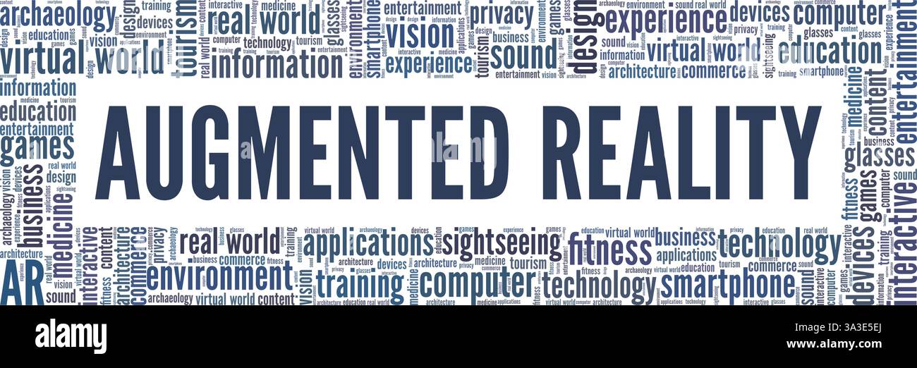 Augmented Reality vector illustration word cloud isolated on white ...