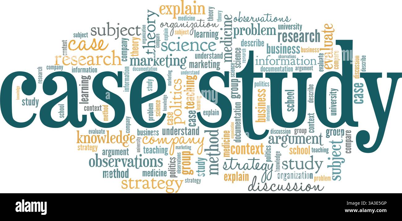 Case Study vector illustration word cloud isolated on white background ...