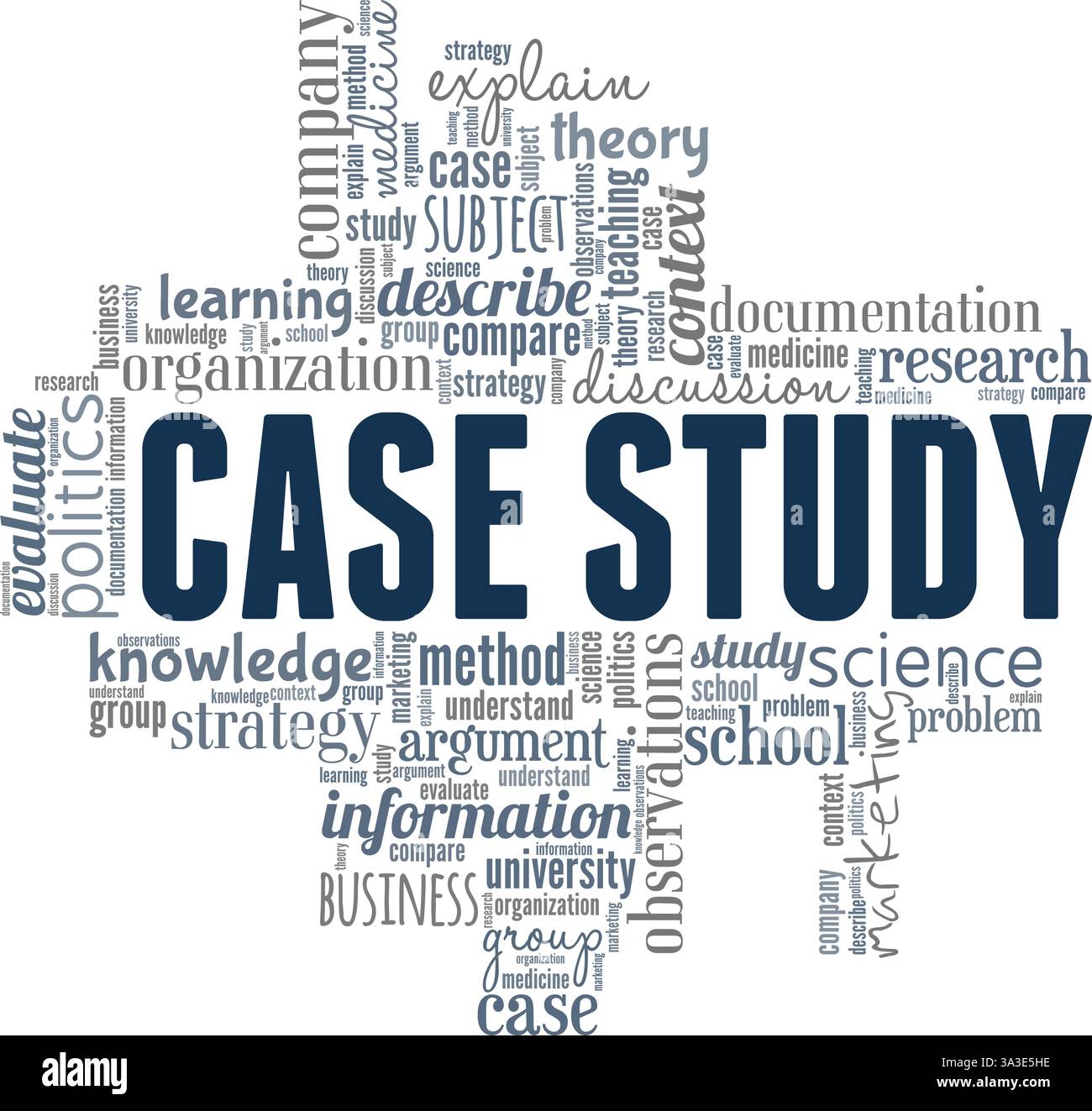 Case Study vector illustration word cloud isolated on white background ...