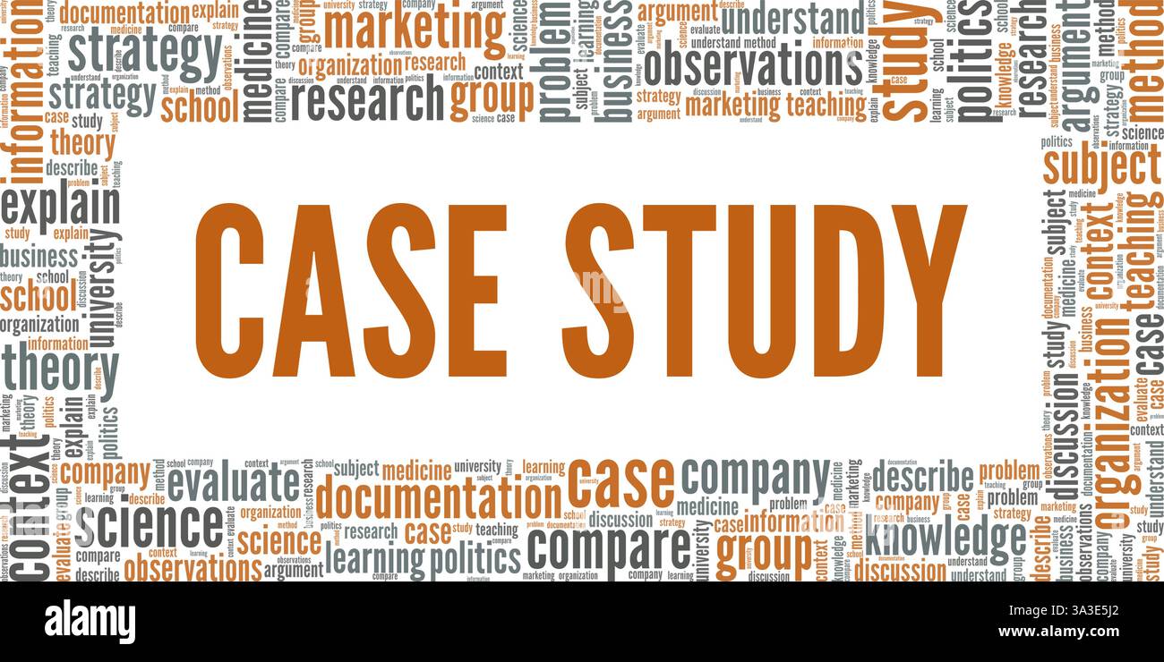 Case Study vector illustration word cloud isolated on white background ...