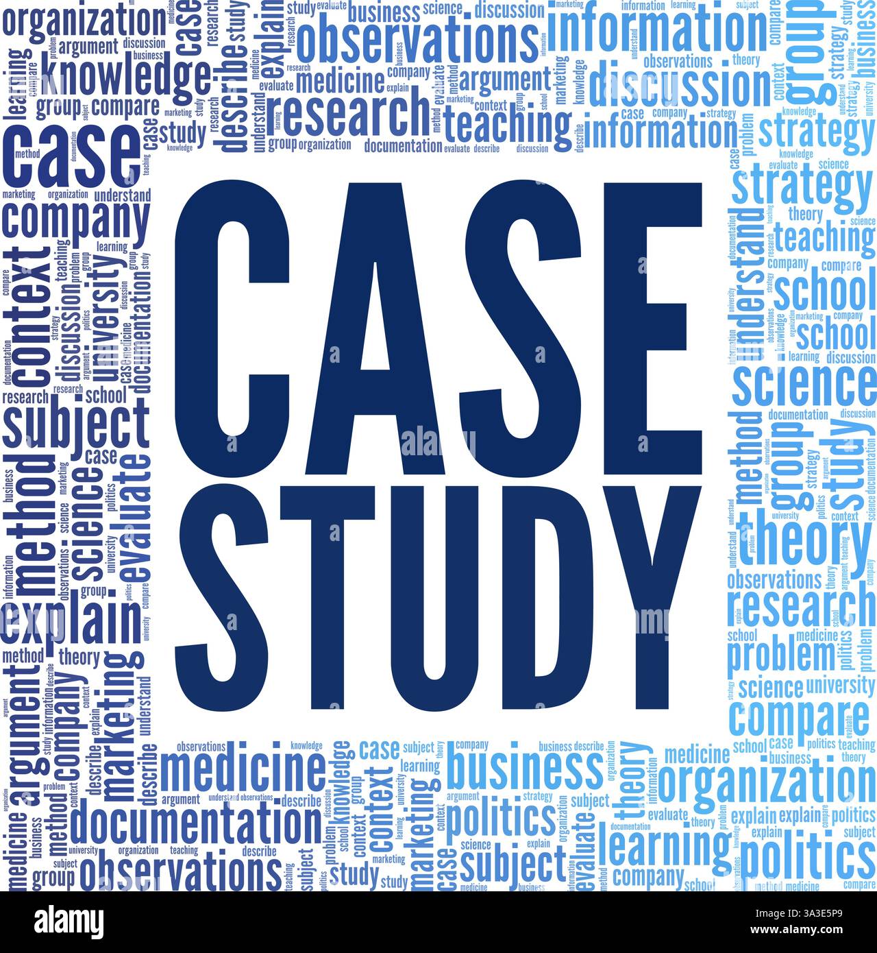 Case Study vector illustration word cloud isolated on white background ...