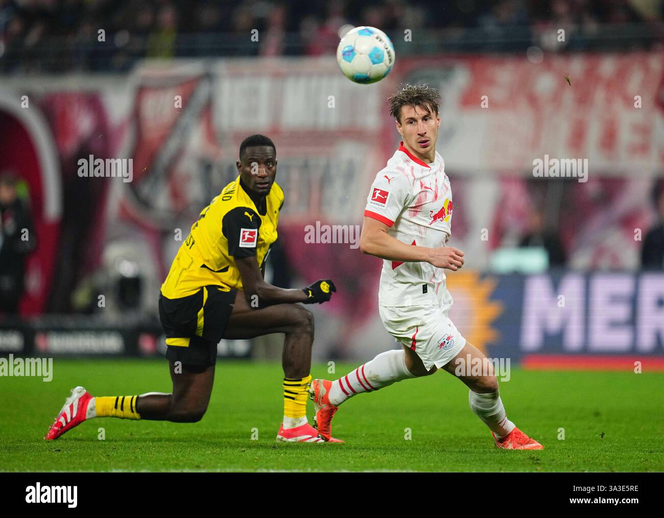 March 15 2025: Serhou Guirassy of Borussia Dortmund and Willi OrbÃ¡n of ...