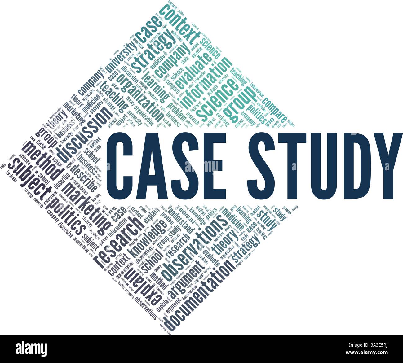 Case Study vector illustration word cloud isolated on white background ...