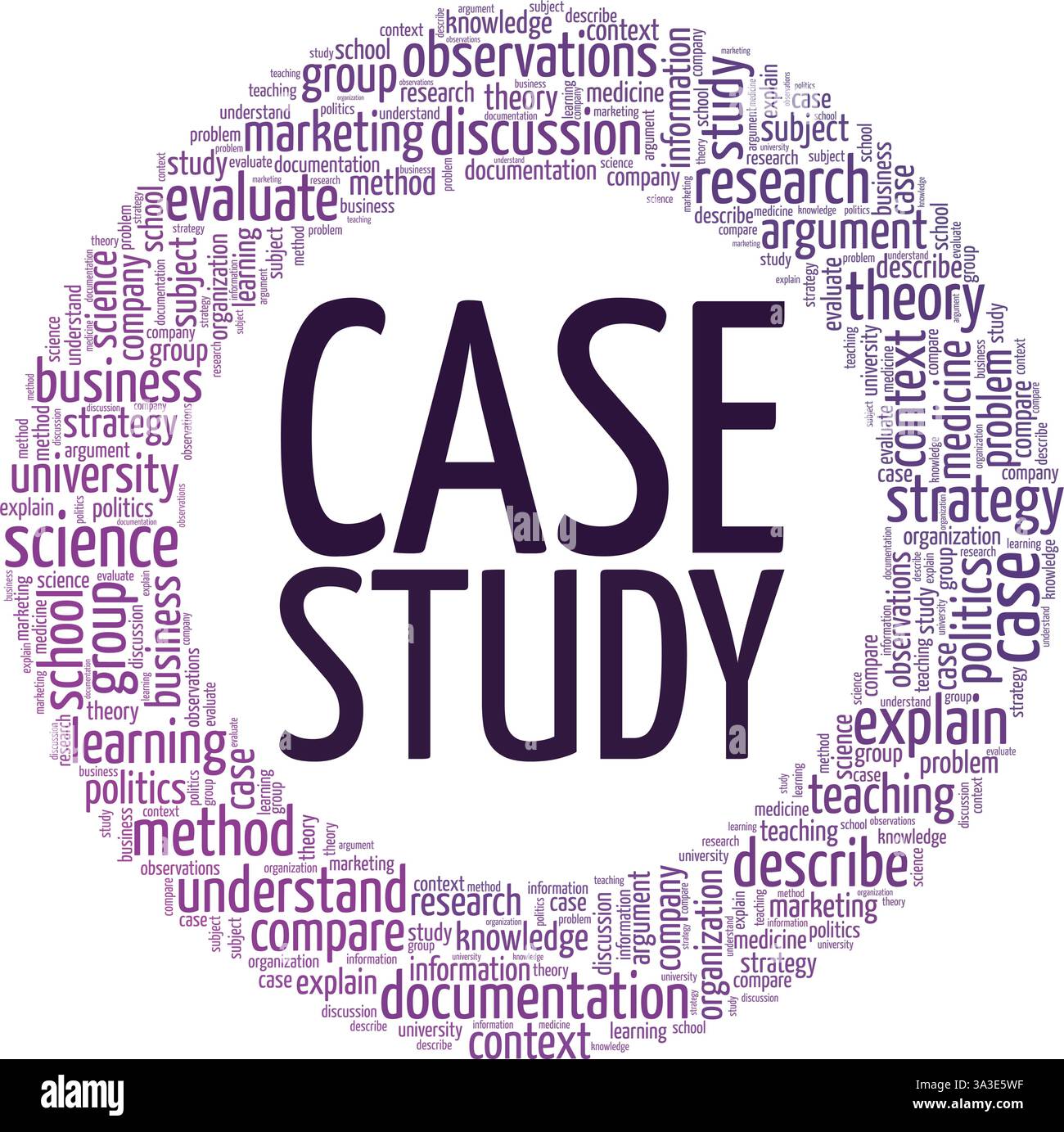 Case Study vector illustration word cloud isolated on white background ...