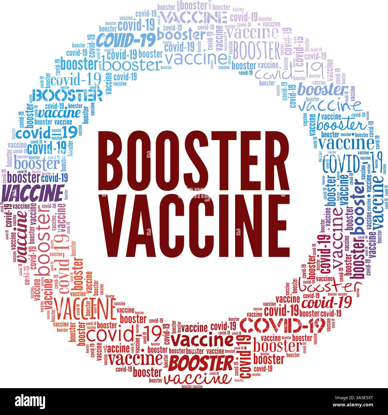 Covid-19 Booster Vaccine vector illustration word cloud isolated on ...