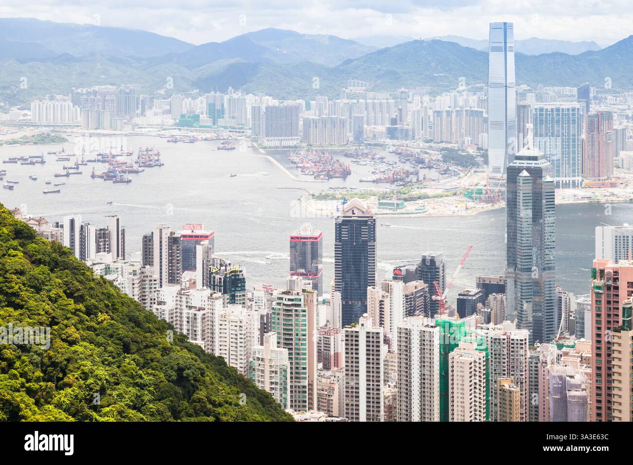 Hong kong downtown aerial view hi-res stock photography and images - Alamy
