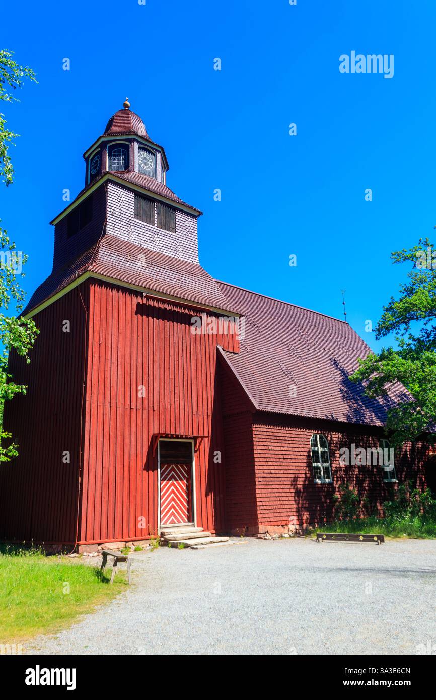 Seglora Church in Skansen open air museum, Stockholm, Sweden Stock ...
