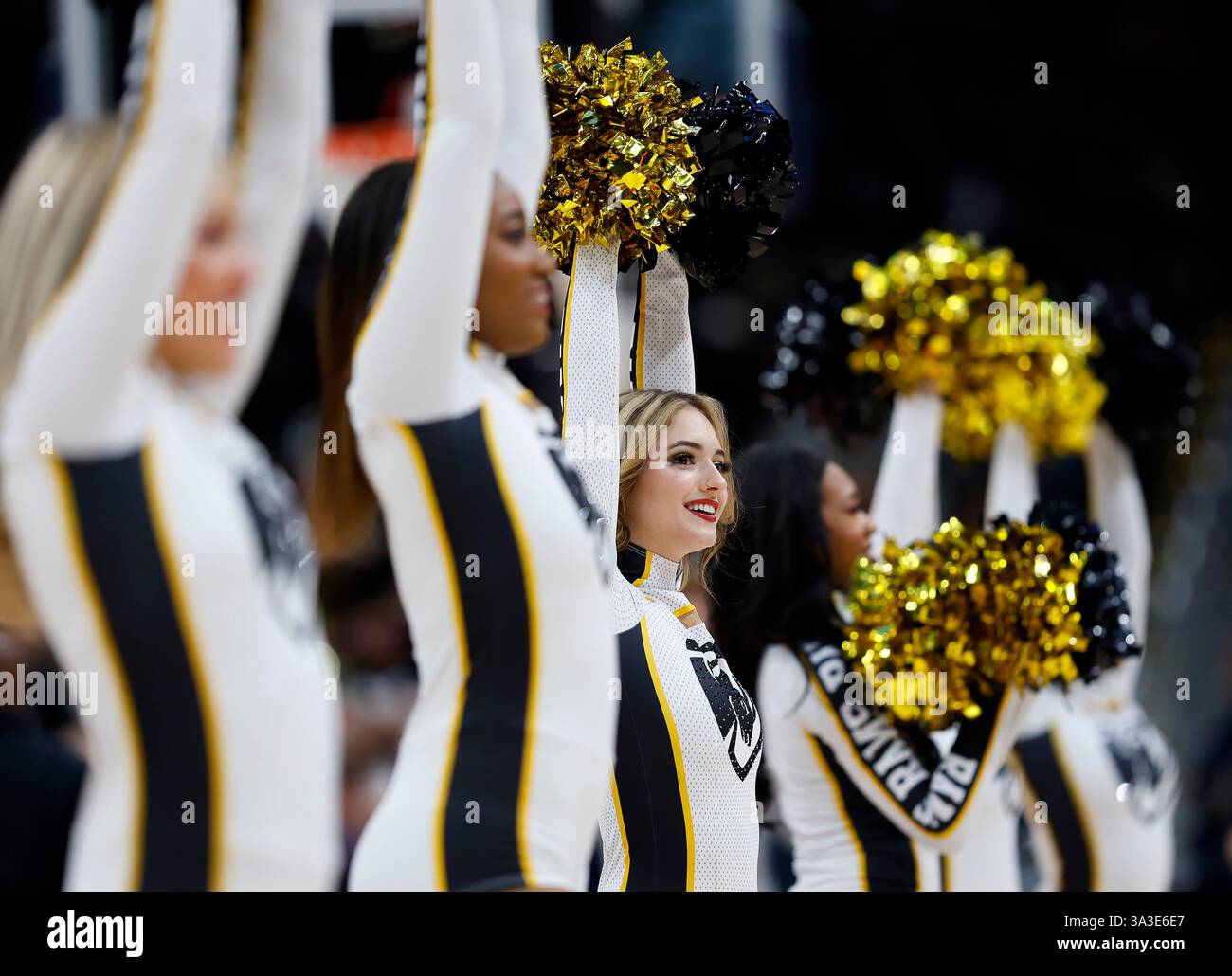 March 15, 2025: VCU cheerleaders perform for the crowd during an A10 ...