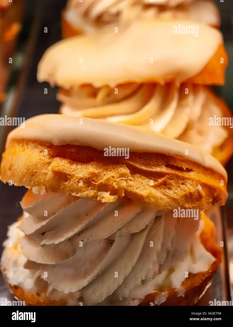 Cream Puff Choux Pastry Whipped Cream Professional Dessert Photography ...