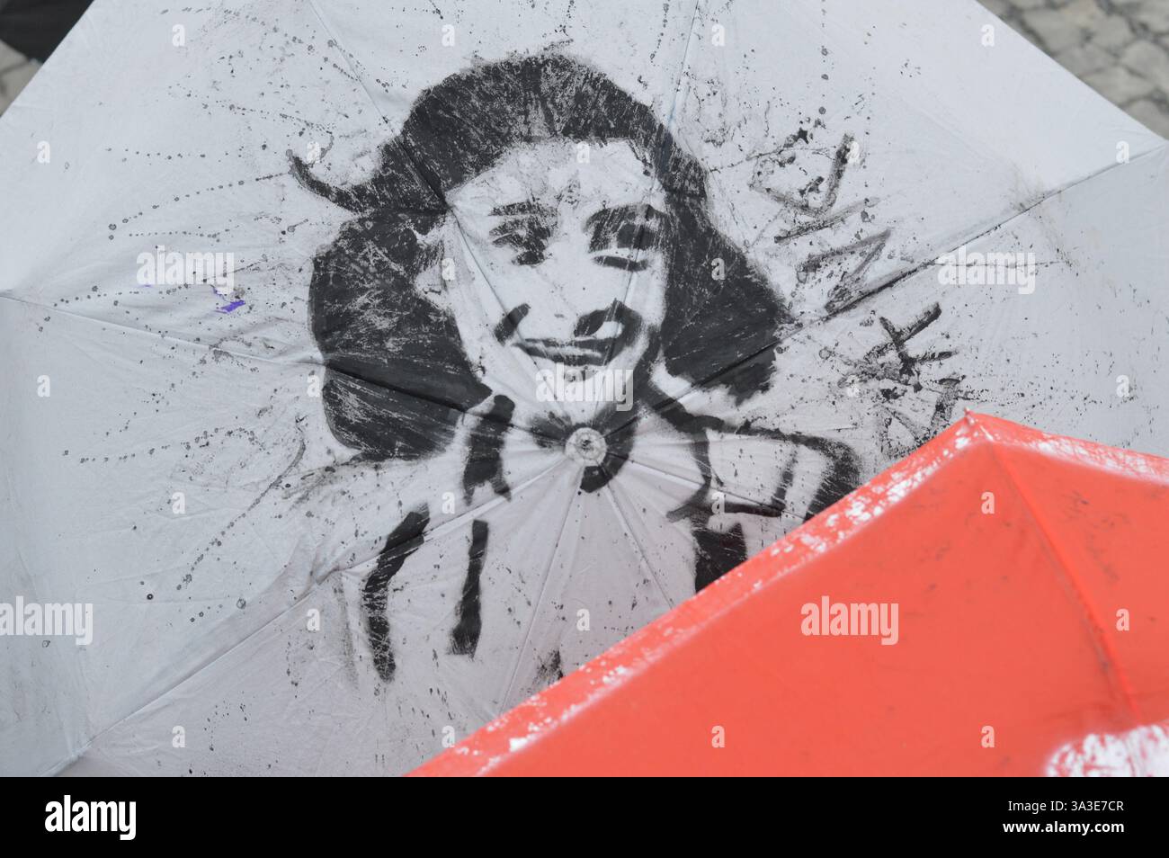 Berlin, Germany - March 14, 2025 - Umberella Peace Art at Pariser Platz ...