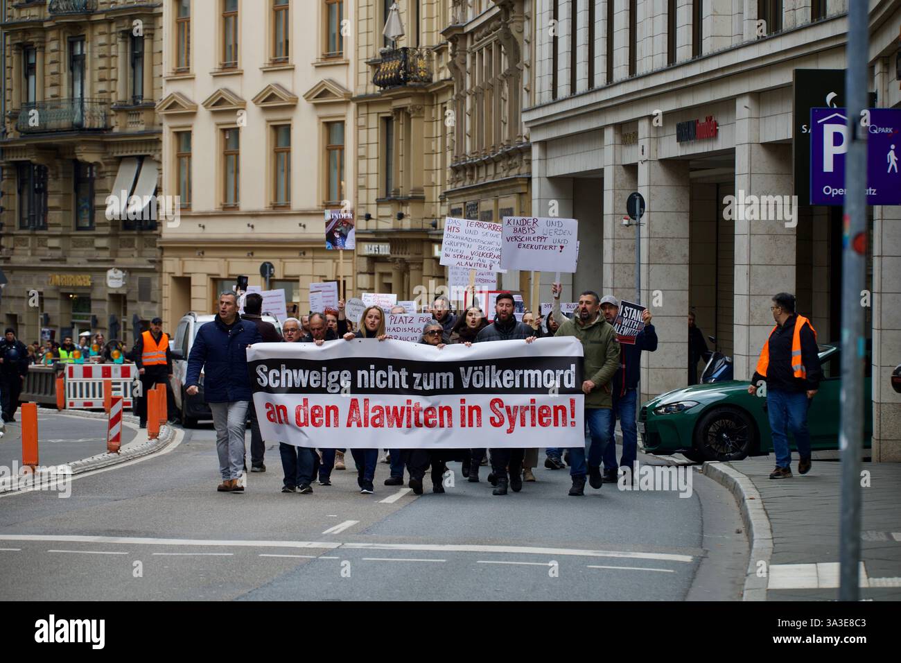 Frankfurt am Main, Germany. March 15, 2025. A protest march under the ...