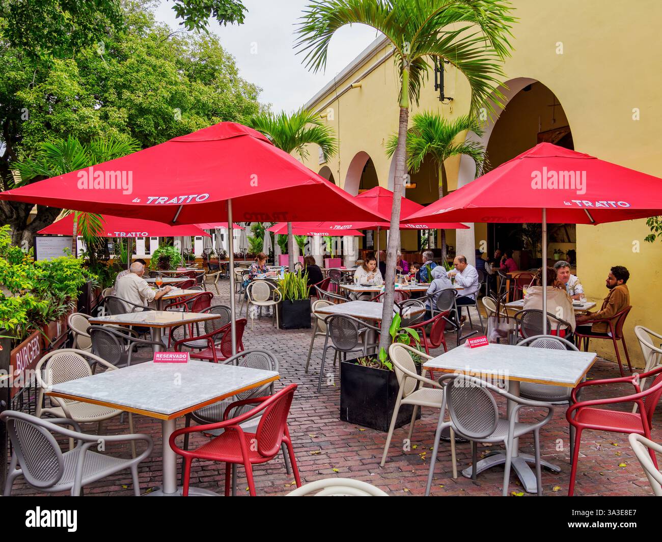 La Tratto Restaurant at the Santa Lucia Park, Merida, Yucatan State ...