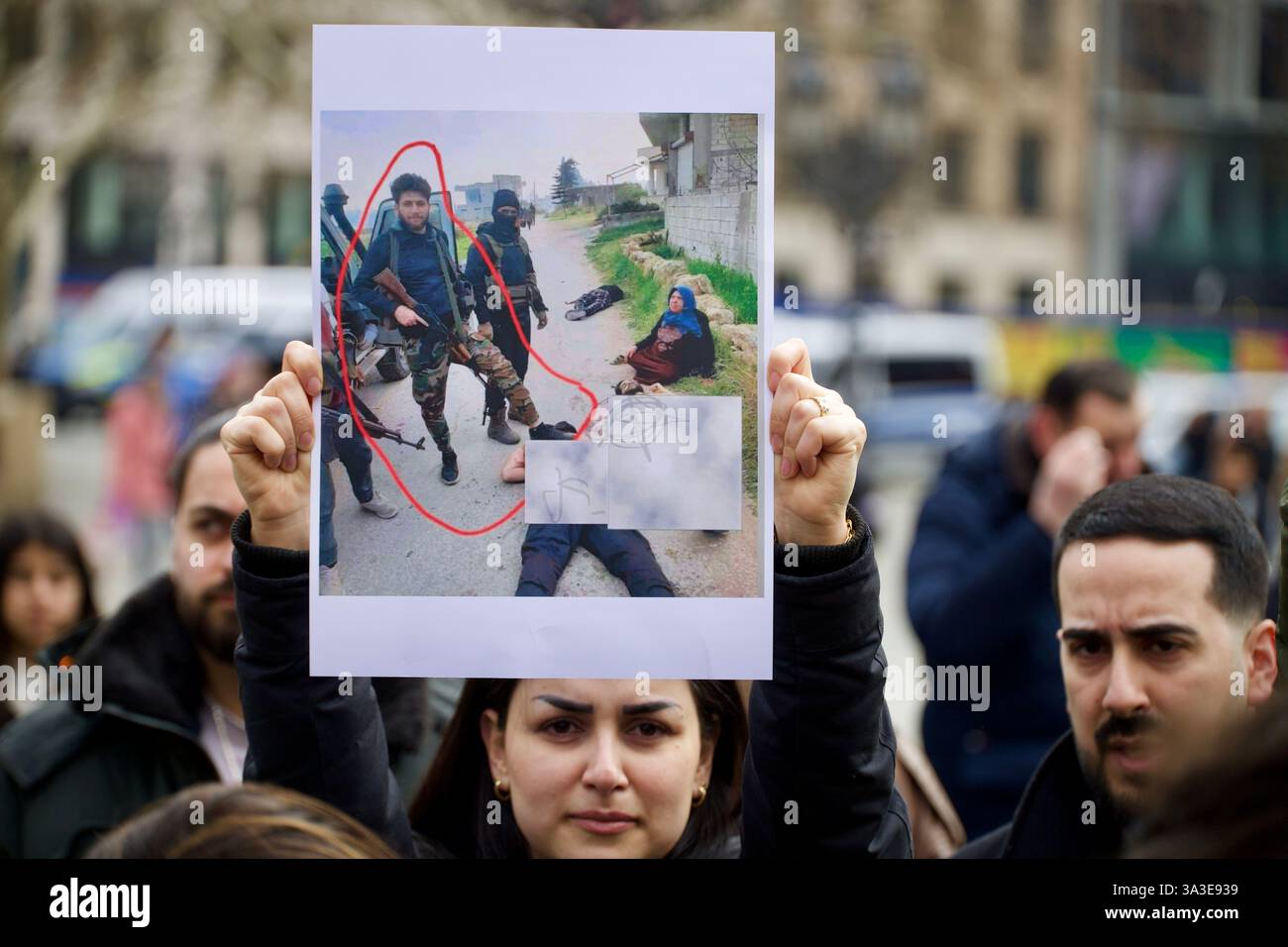 Frankfurt am Main, Germany. March 15, 2025. A protest march under the ...