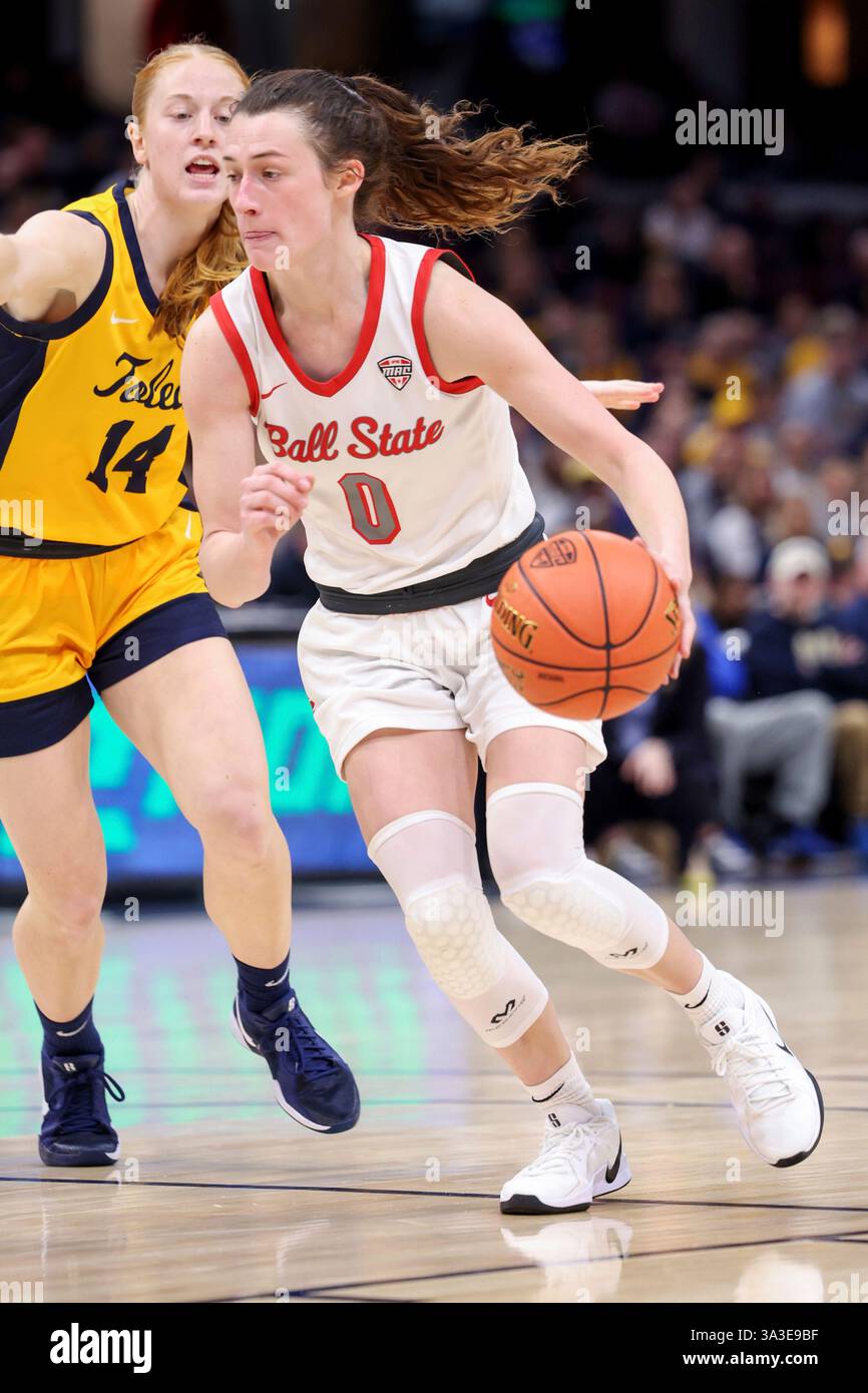CLEVELAND, OH - MARCH 15: Ball State Cardinals guard Ally Becki (0 ...