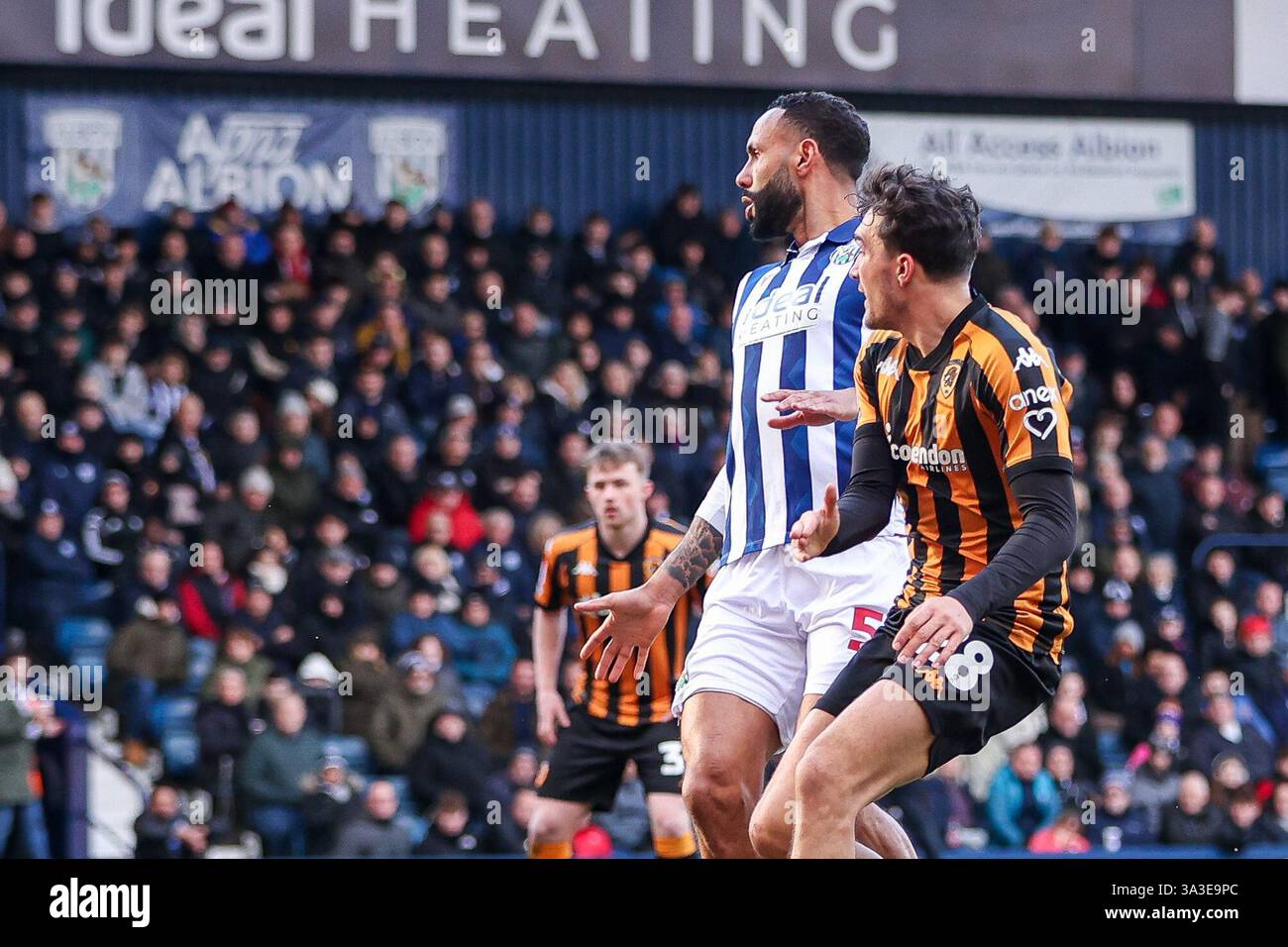 #5, Kyle Bartley of WBA & #28, Kyle Joseph of Hull City in action ...