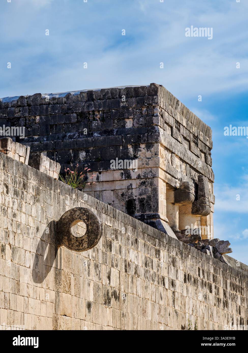 Stone Ring at The Great Ball Game Court, Chichen Itza, Yucatan State ...